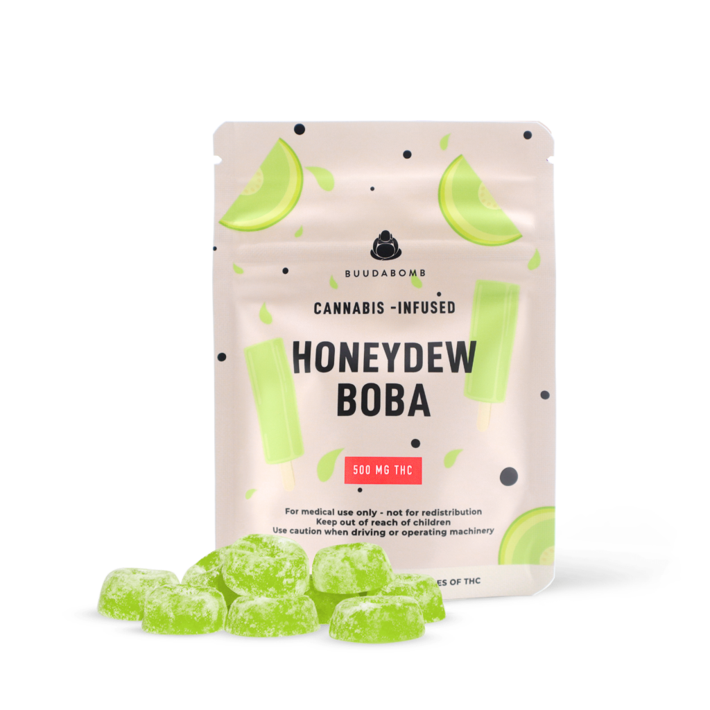 Buudabomb Honeydew Boba Gummies - Canna Express Weed Delivery