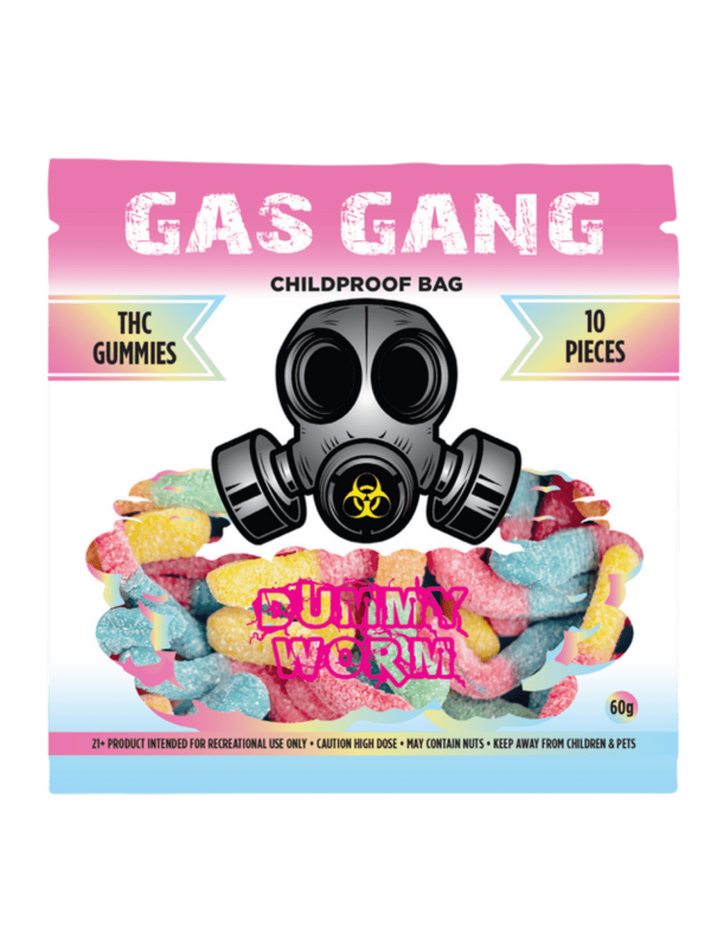 Gas Gang Gummies - Dummy Worms (Hybrid 500mg) - Canna Express Weed Delivery